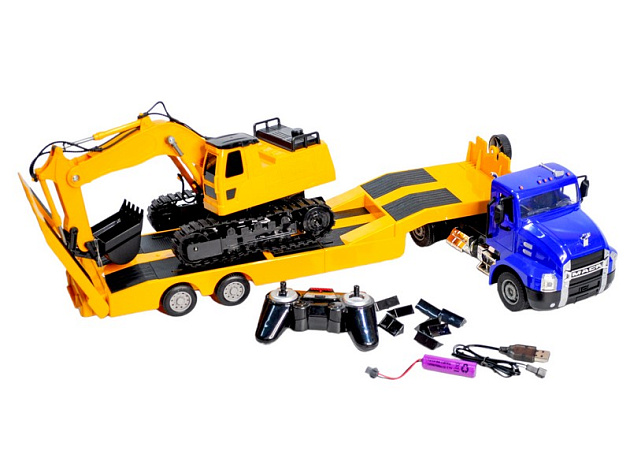 Радиоуправляемый тягач с тралом Double Eagle MACK 1/26 2.4G RTR - E665-003 - купить по оптовой ...