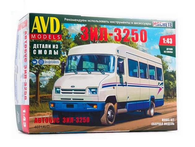 Сборная модель AVD Автобус ЗИЛ-3250, 1/43 - 4071AVD - купить по оптовой цене в интернет-магазине ...